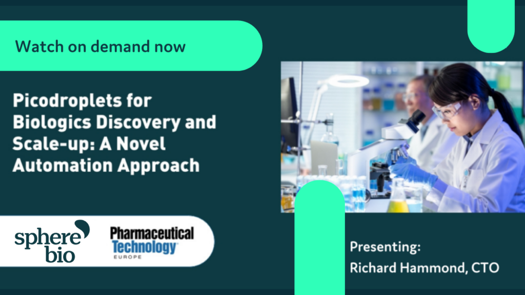 Picodroplets for Biologics Discovery & Scale-Up | Sphere Bio