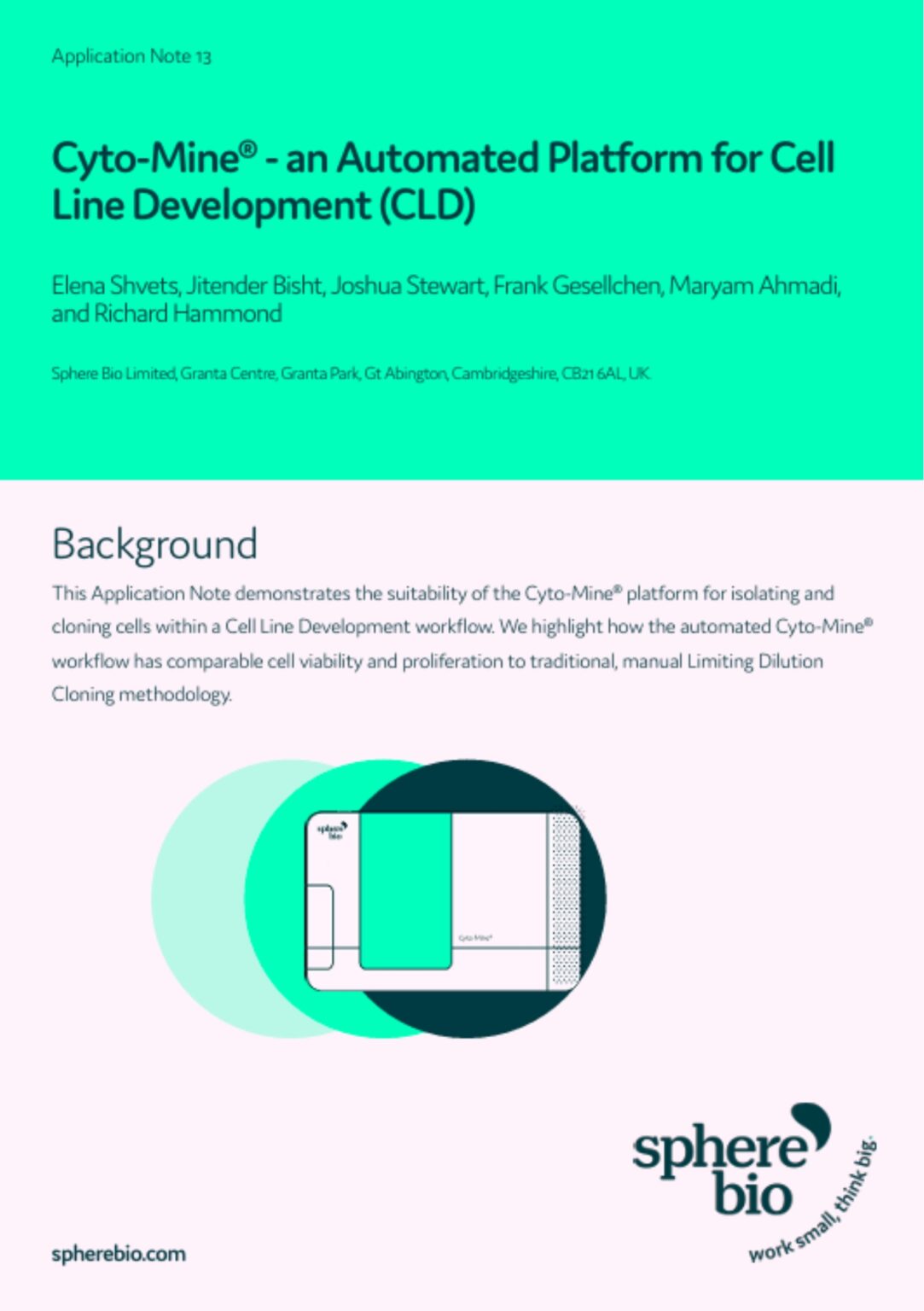 Cyto-Mine App Note: Automated Cell Line Development Workflows