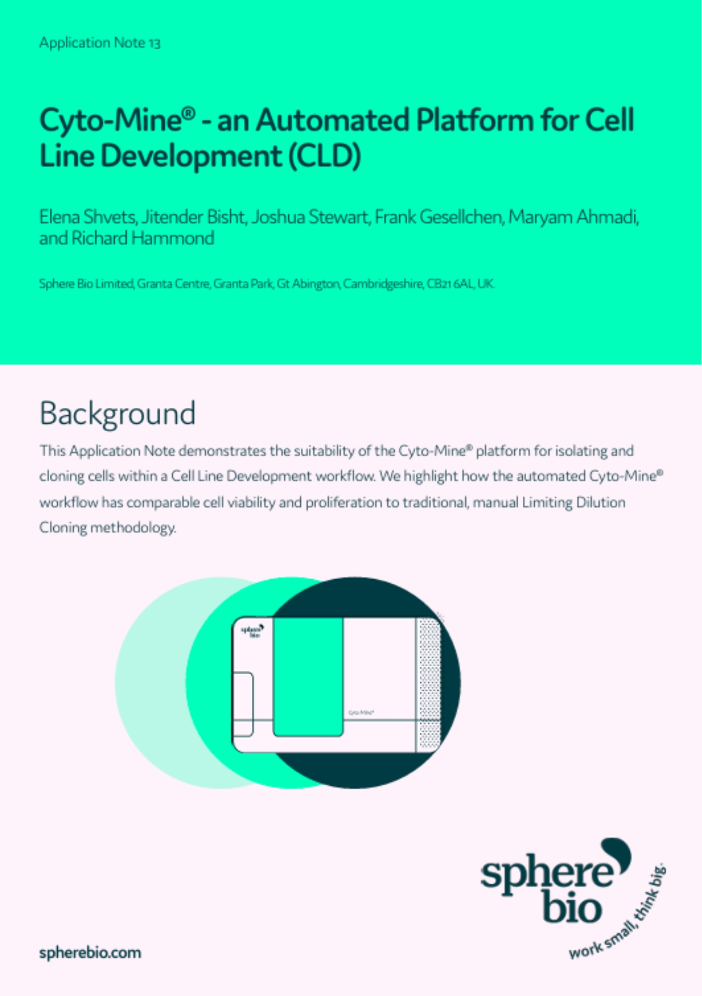 Cyto-Mine App Note: Automated Cell Line Development Workflows